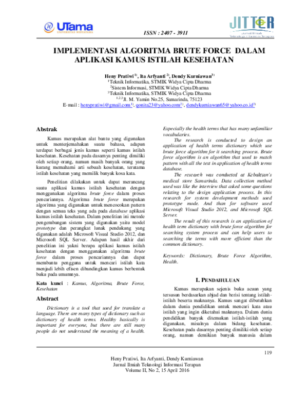 (PDF) Implementasi Algoritma Brute Force Dalam Aplikasi Kamus Istilah Kesehatan | Heny Pratiwi ...