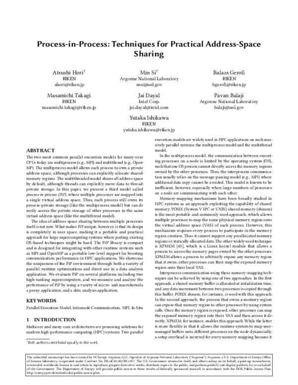 (PDF) Process-in-process