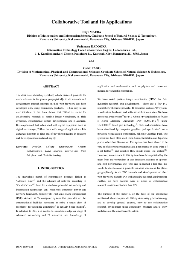 (PDF) Collaborative Tool and Its Applications