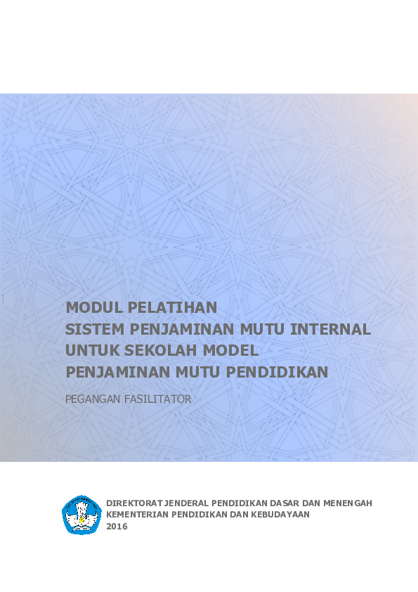 (PDF) Modul pelatihan sistem penjaminan mutu internal untuk sekolah model penjaminan mutu ...