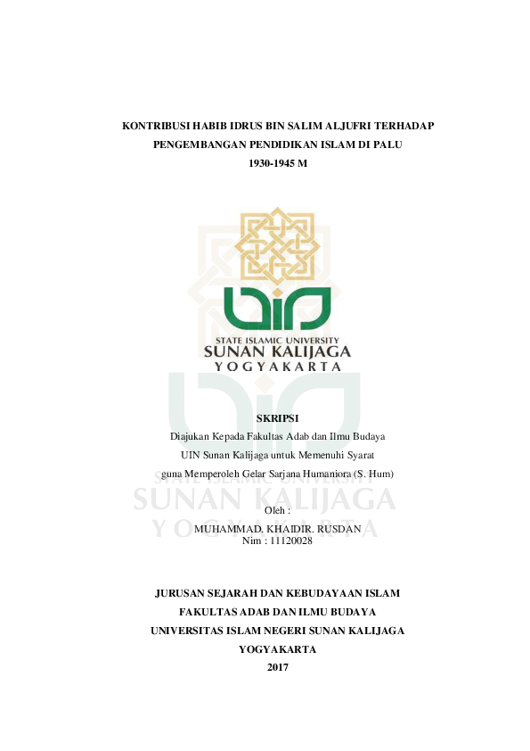 (PDF) Kontribusi Habib Idrus Bin Salim Aljufri Terhadap Pengembangan ...