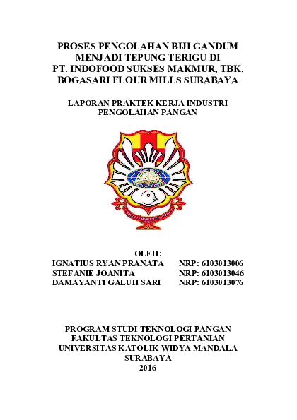 (PDF) Proses pengolahan biji gandum menjadi tepung terigu di PT ...