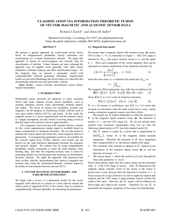 (PDF) Classification via Information-Theoretic Fusion of Vector ...