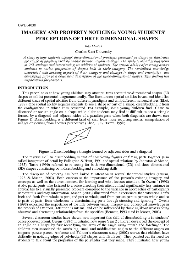 (PDF) Imagery and property noticing: Young students perceptions of ...