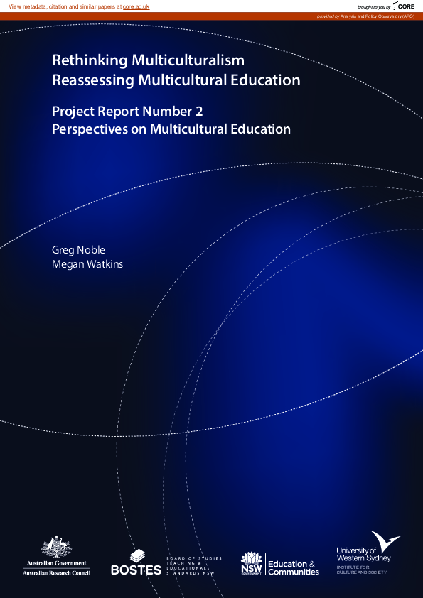 (PDF) Rethinking Multiculturalism, Reassessing Multicultural Education ...