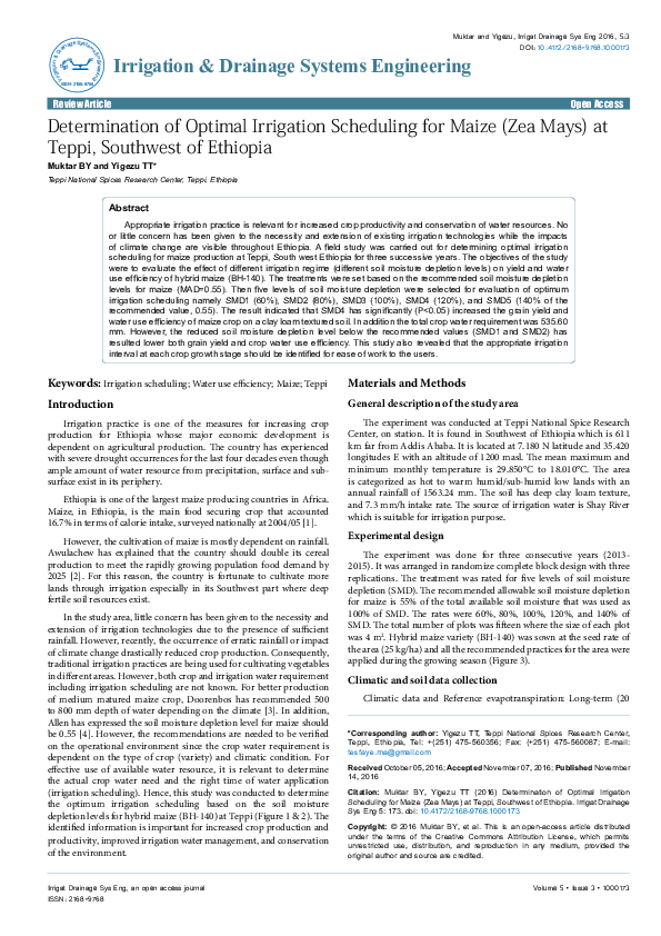 (PDF) Irrigation & Drainage Systems Engineering (PDF) Irrigation & Drainage Systems Engineering