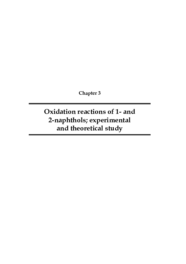 (PDF) Oxidation Reactions of 1- and 2-Naphthols: An Experimental and ...