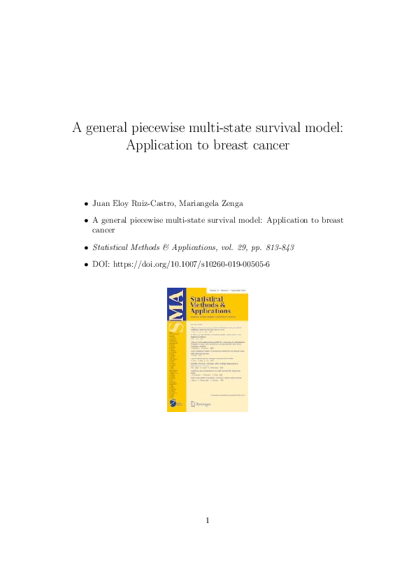 (PDF) A general piecewise multi-state survival model: application to ...
