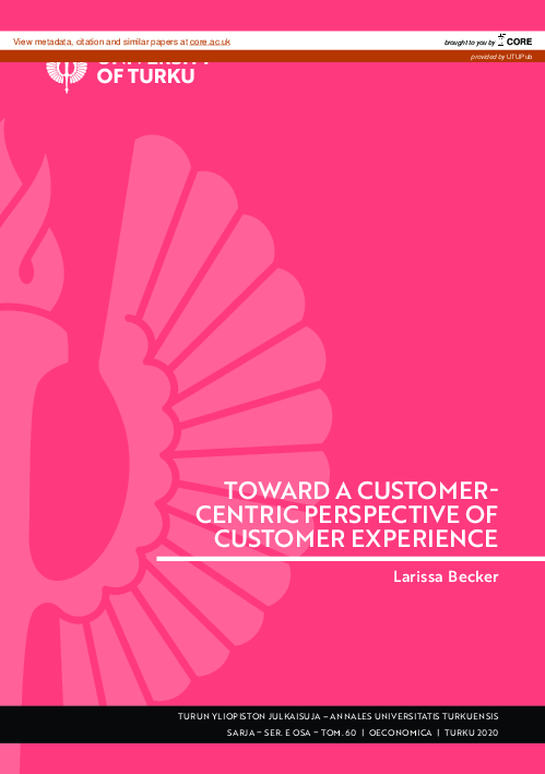 (PDF) Toward a customer-centric perspective of customer experience