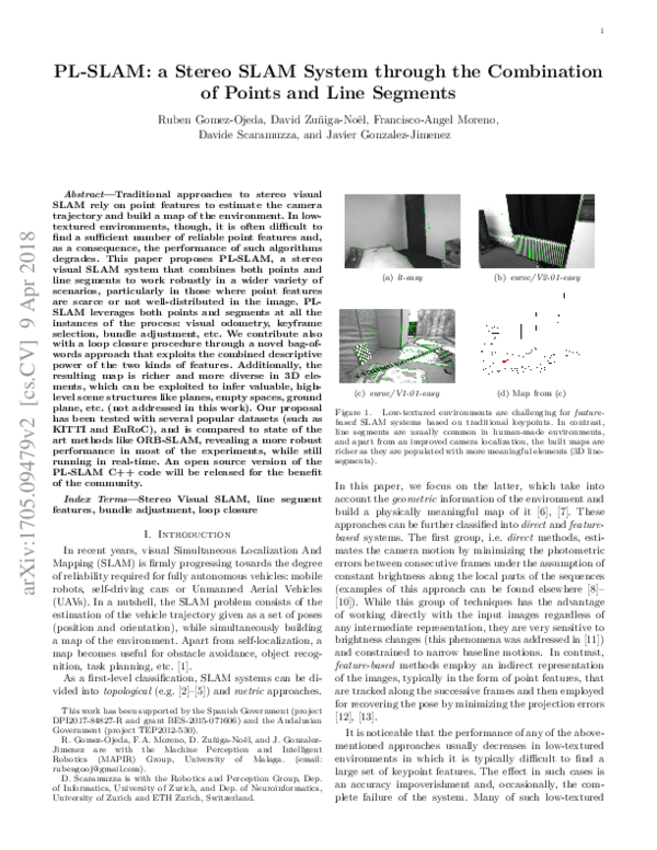 (PDF) PL-SLAM: A Stereo SLAM System Through the Combination of Points ...