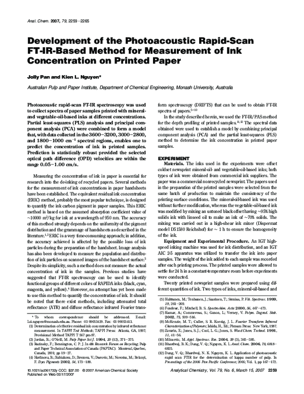 (PDF) Development of the Photoacoustic Rapid-Scan FT-IR-Based Method ...
