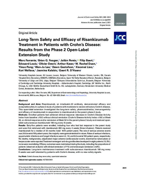 (PDF) Long-Term Safety and Efficacy of Risankizumab Treatment in ...