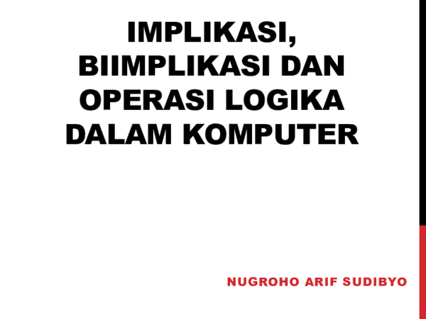 (PDF) Implikasi, biimplikasi dan operasi logika dalam komputer