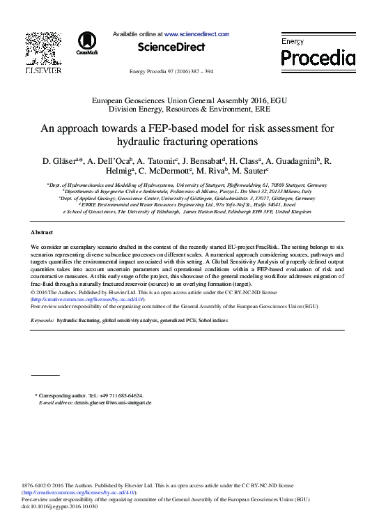 (PDF) An Approach Towards a FEP-based Model for Risk Assessment for ...
