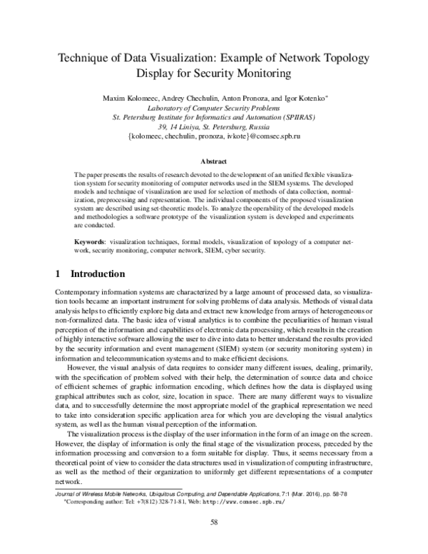 (PDF) Technique of Data Visualization: Example of Network Topology ...