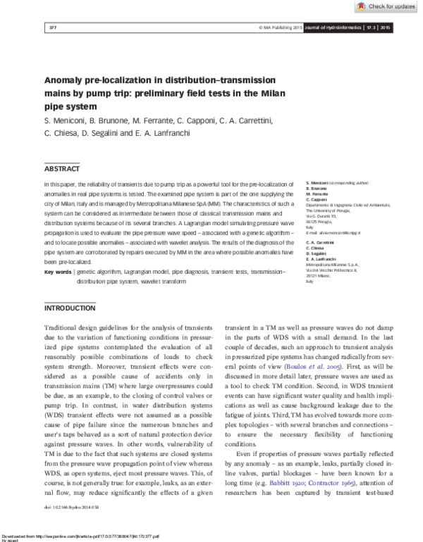 (PDF) Anomaly pre-localization in distribution–transmission mains by ...