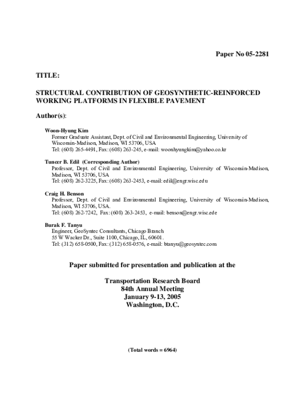(PDF) Structural Contribution of Geosynthetic-Reinforced Working ...