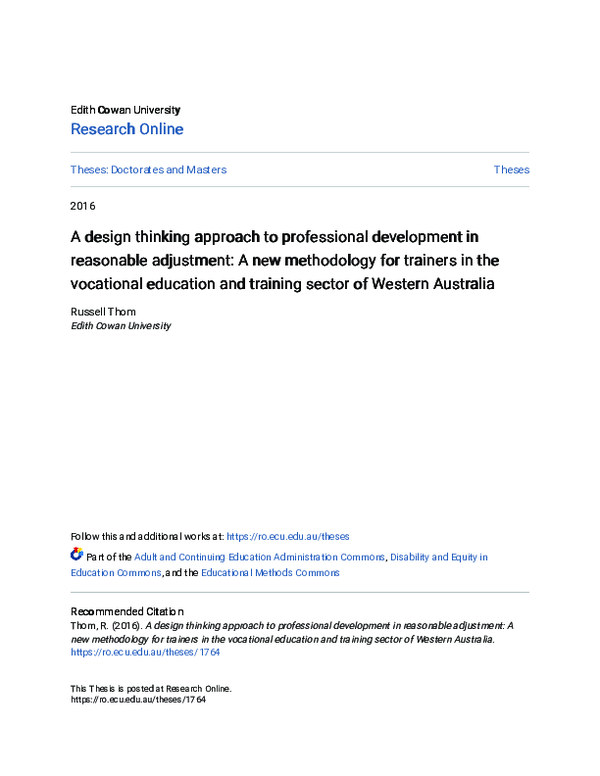 (PDF) A design thinking approach to professional development in ...