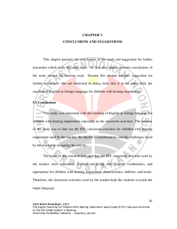 (PDF) THE ENGLISH TEACHING FOR CHILDREN WITH HEARING IMPAIRMENT: A case study of EFL classroom ...