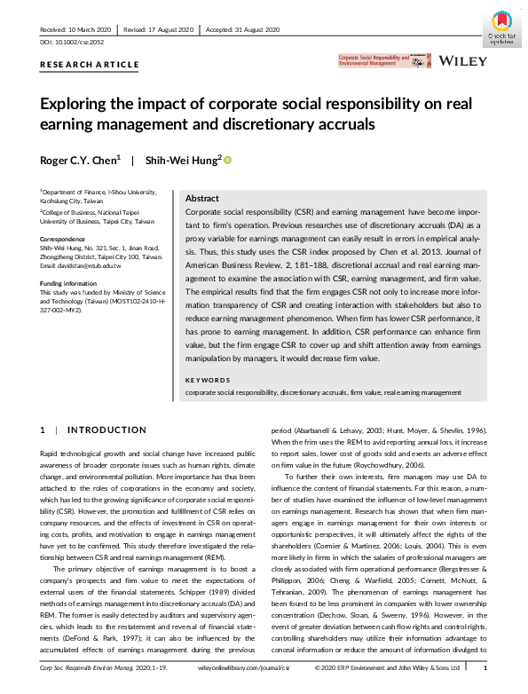 (PDF) Exploring the impact of corporate social responsibility on ...