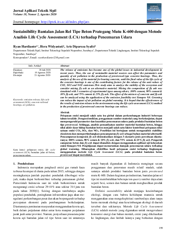 (PDF) Sustainibility Bantalan Jalan Rel Tipe Beton Prategang Mutu K-600 ...