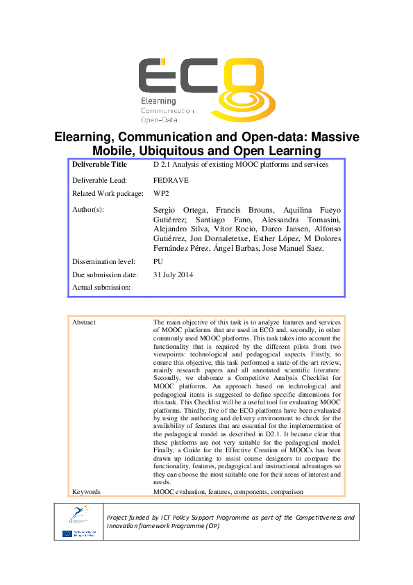 Pdf E Learning Communication And Open Data Massive Mobile