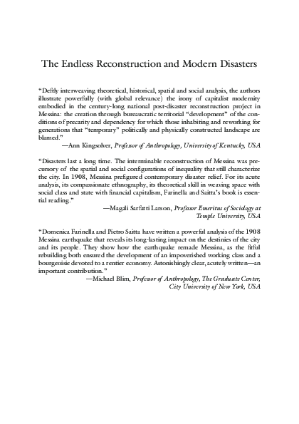 (PDF) The Endless Reconstruction and Modern Disasters