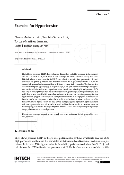 (PDF) Exercise for Hypertension