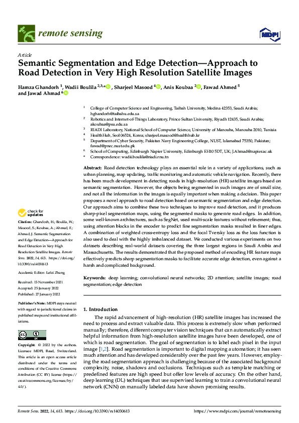 Pdf Semantic Segmentation And Edge Detection—approach To Road Detection In Very High