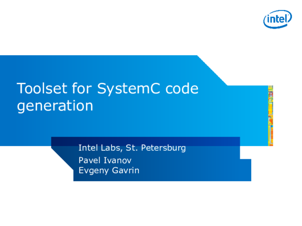 (PDF) Toolset for SystemC code generation