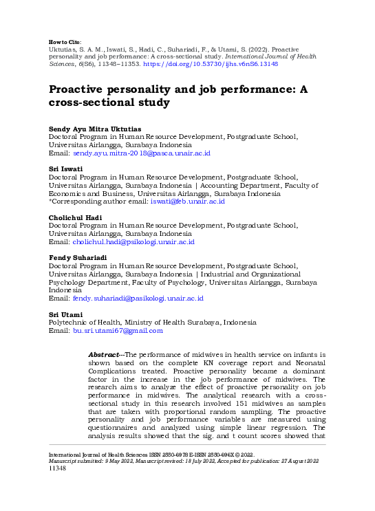 (PDF) Proactive personality and job performance