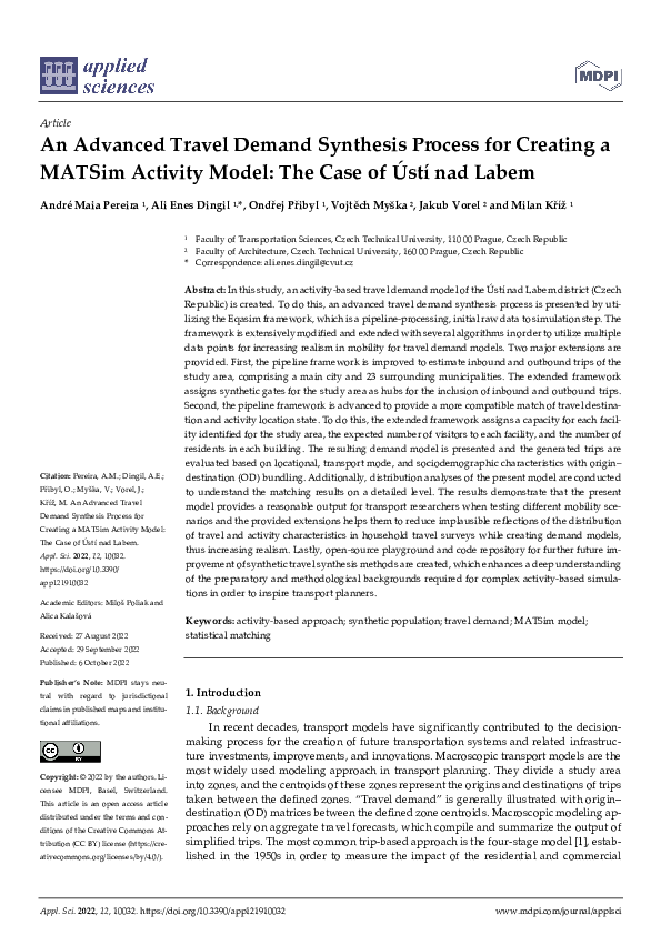 (PDF) An Advanced Travel Demand Synthesis Process for Creating a MATSim ...