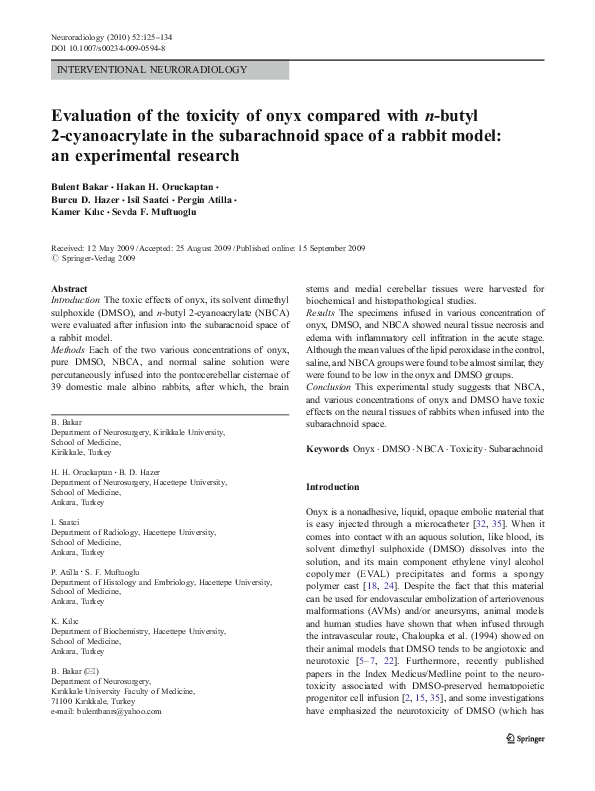 (PDF) Evaluation of the toxicity of onyx compared with n-butyl 2 ...