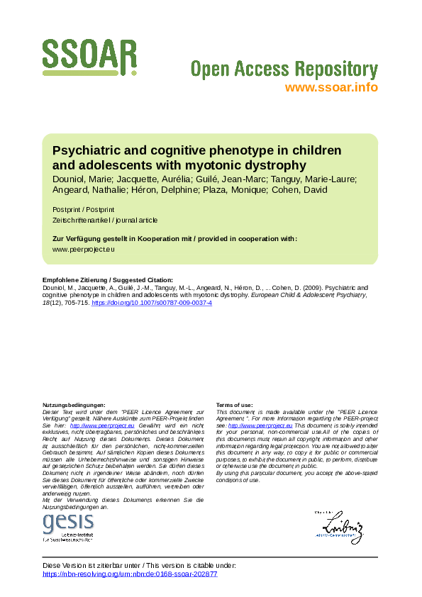 (PDF) Psychiatric and cognitive phenotype in children and adolescents ...