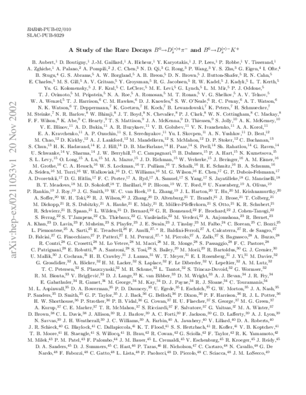 (PDF) Study of the Rare Decays B0→Ds(*)+π- and B0→Ds(*)-K+