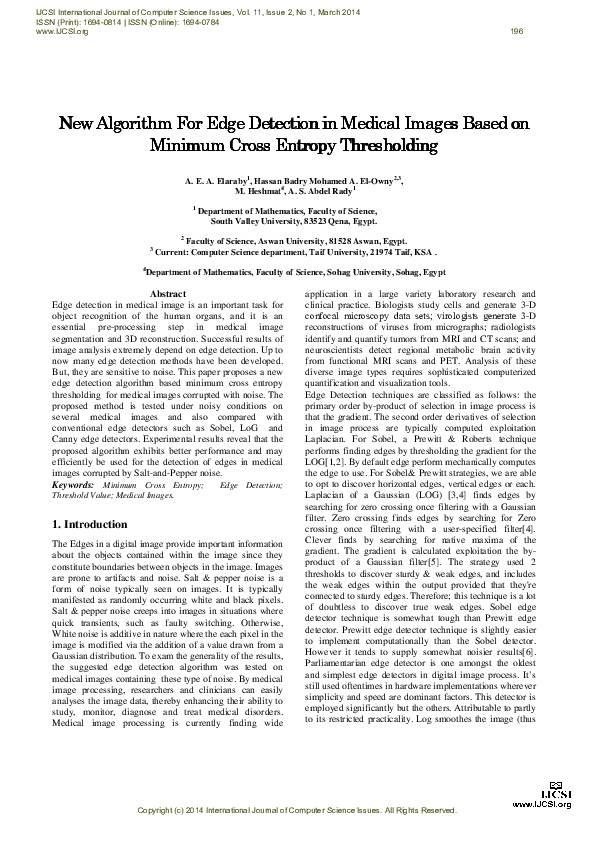 (PDF) Minimum Cross Entropy Thresholding
