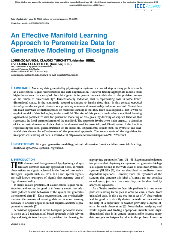(PDF) An Effective Manifold Learning Approach to Parametrize Data for ...