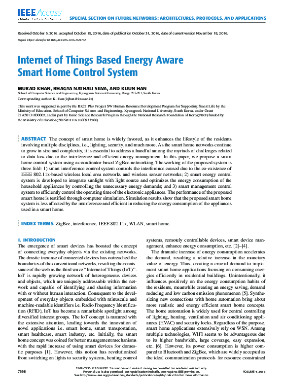 (PDF) Internet of Things Based Energy Aware Smart Home Control System
