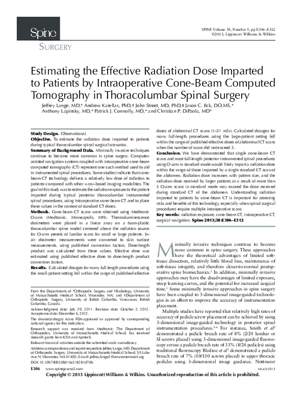 (PDF) Estimating the Effective Radiation Dose Imparted to Patients by ...