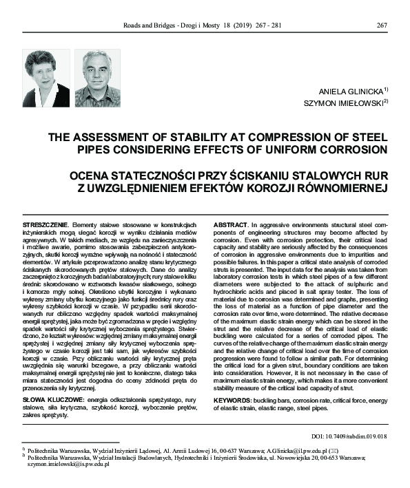 (PDF) The assessment of stability at compression of steel pipes ...