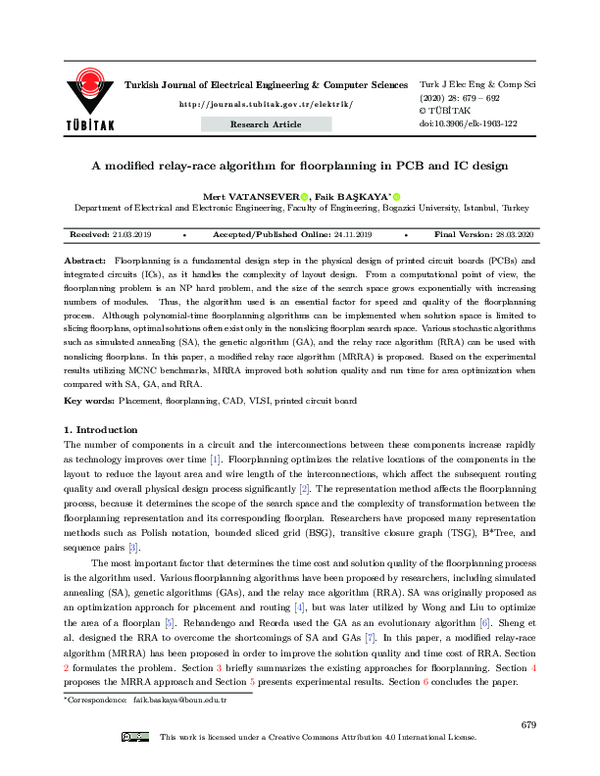 (PDF) A modified relay-race algorithm for floorplanning in PCB and IC design