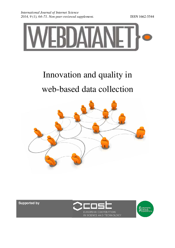 (PDF) WEBDATANET: Innovation and quality in web-based data collection