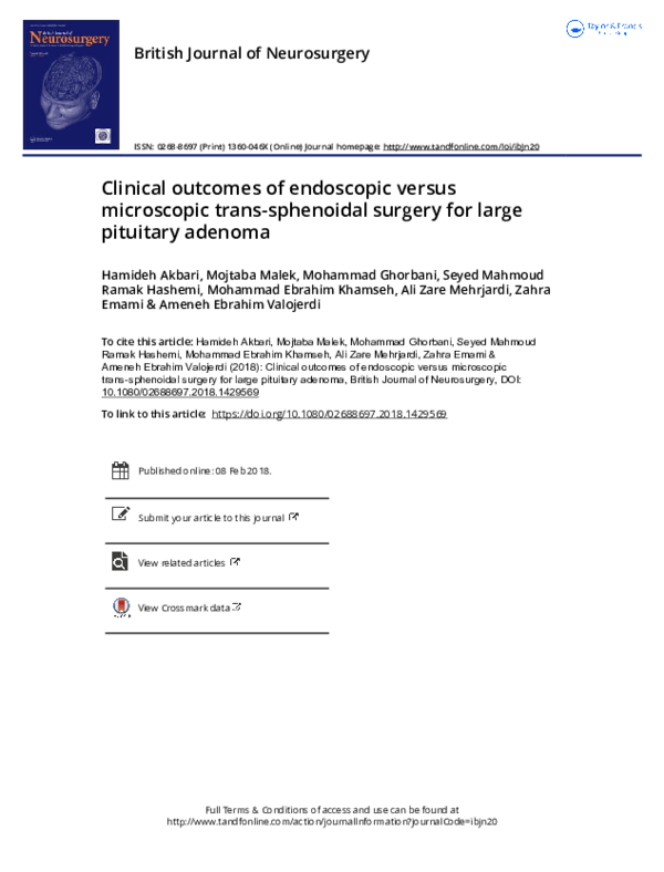 (PDF) Clinical outcomes of endoscopic versus microscopic trans ...