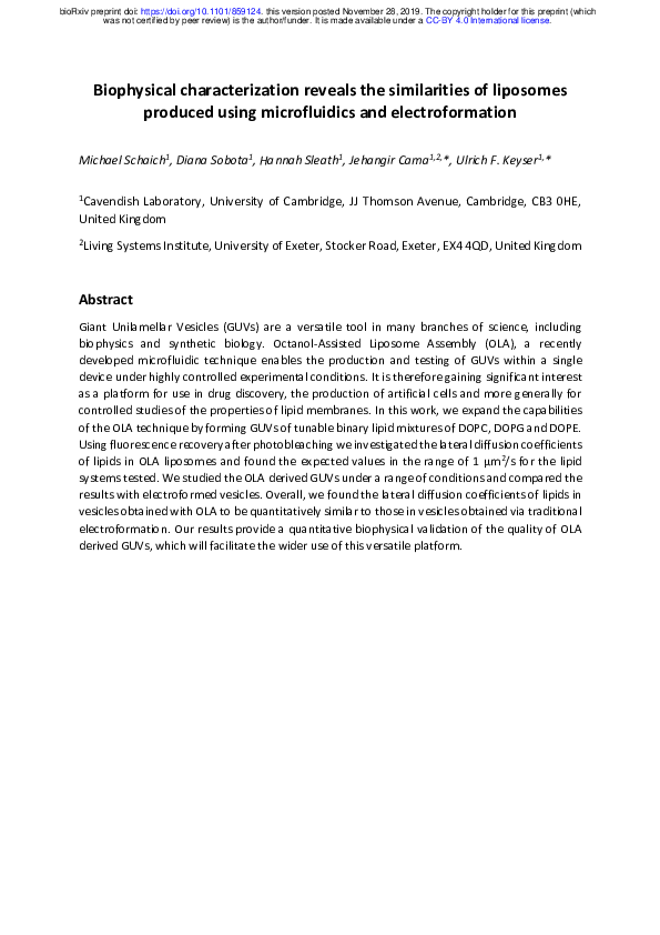 (PDF) Biophysical characterization reveals the similarities of ...