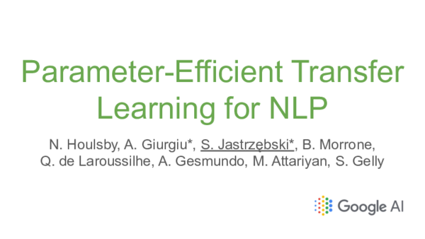 (PDF) Parameter-Efficient Transfer Learning for NLP
