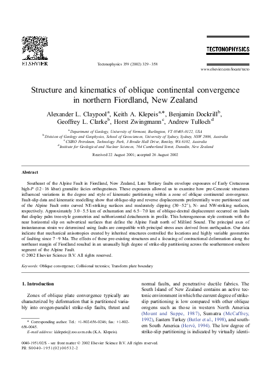 (PDF) Structure and kinematics of oblique continental convergence in ...