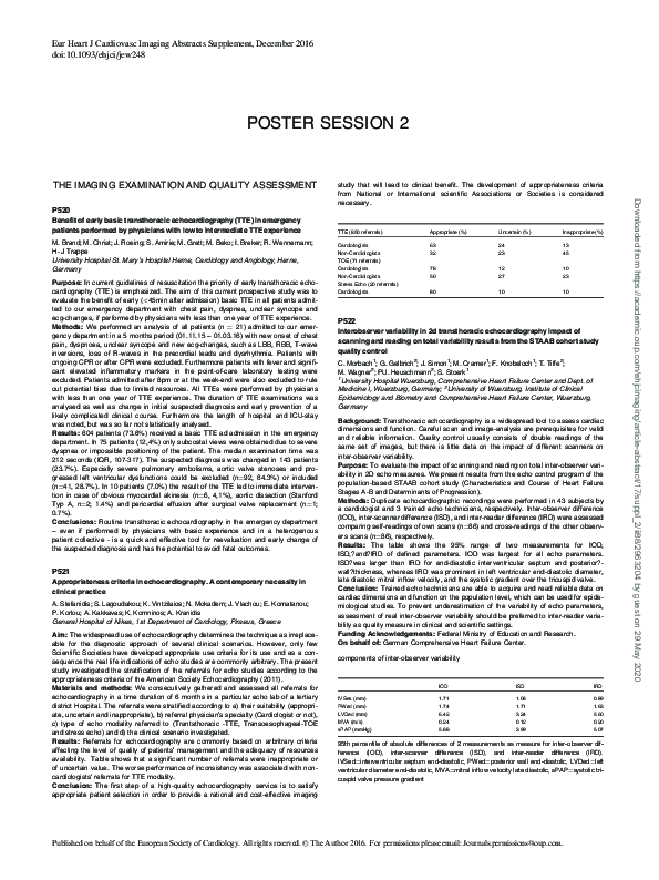 (PDF) Poster Session 2The imaging examination and quality ...