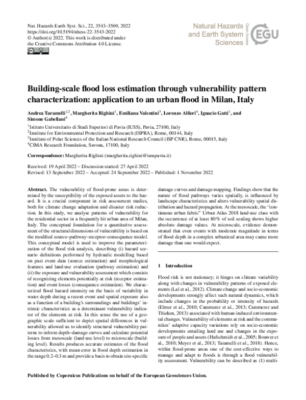 (PDF) Building-scale flood loss estimation through vulnerability pattern characterization ...