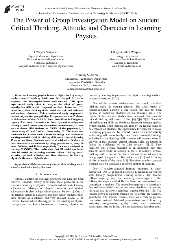 (PDF) Group Investigation's Impact on Physics Learning