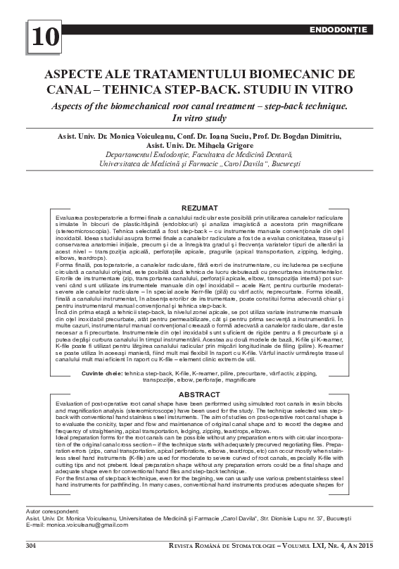 (PDF) Aspects of the biomechanical root canal treatment – step-back ...